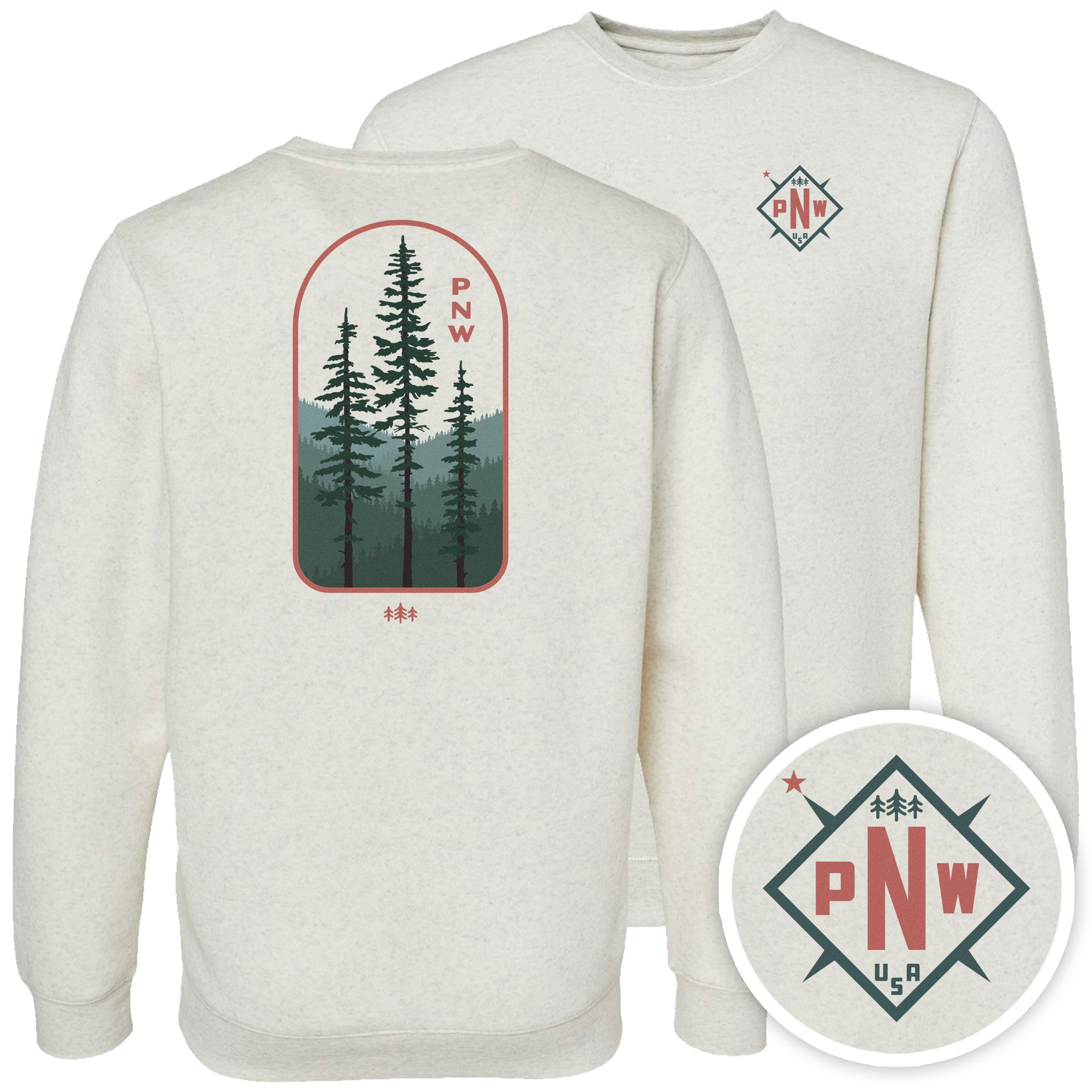 Pacific Northwest Midweight Fleece Crewneck - TriPine